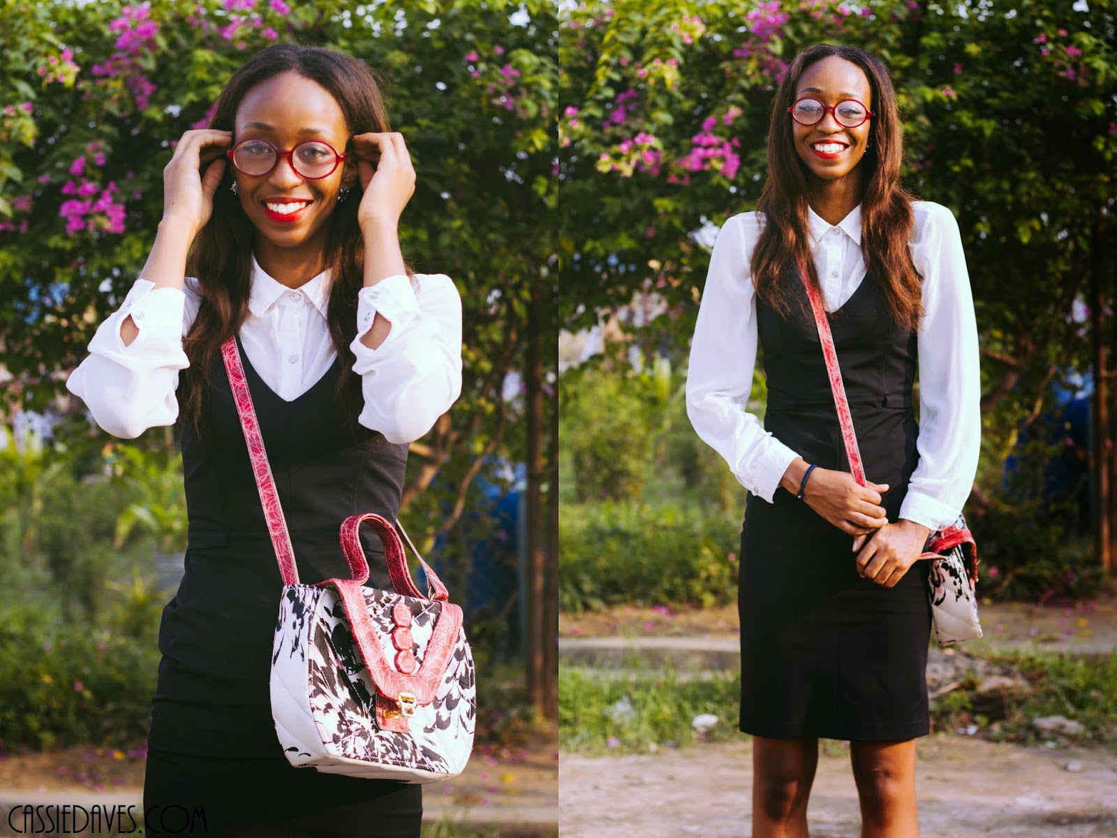 Outfit || School Girl x Black Dress Styling Tips - Cassie Daves